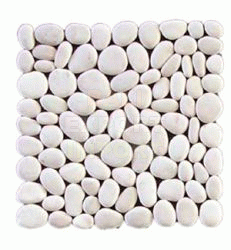 Raw Material - Stone - Mosaic Pebble Tile - White - Bali Export Import ...